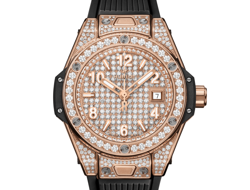 Big Bang One Click King Gold Full Pavé 33 mm | Hublot US