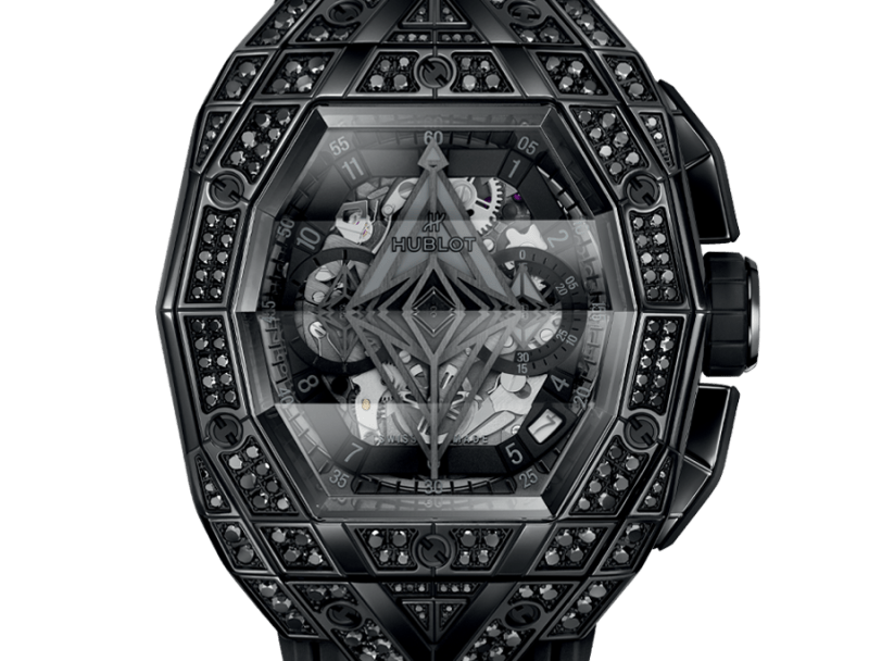 Spirit of Big Bang Sang Bleu All Black Pavé 42 mm | Hublot