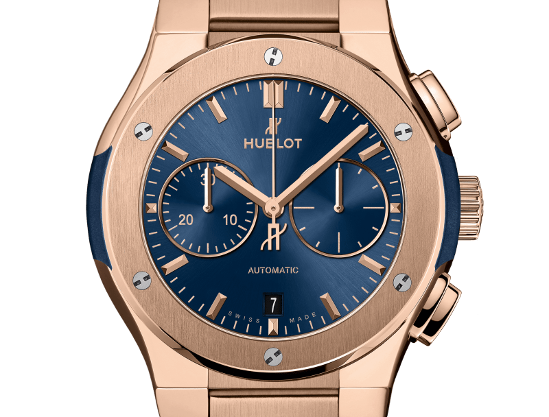 Classic Fusion Blue Chronograph King Gold Bracelet 42 mm | Hublot GB