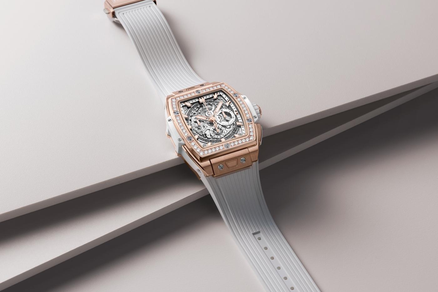 Spirit of Big Bang King Gold White Diamonds 42 mm | Hublot CZ