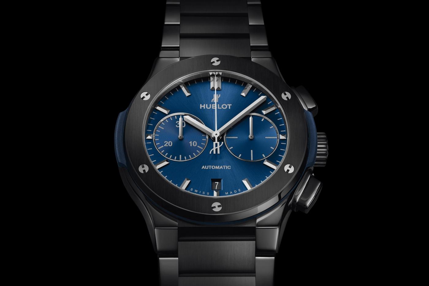 Classic Fusion Chronograph Ceramic Blue Bracelet 45 mm | Hublot SK