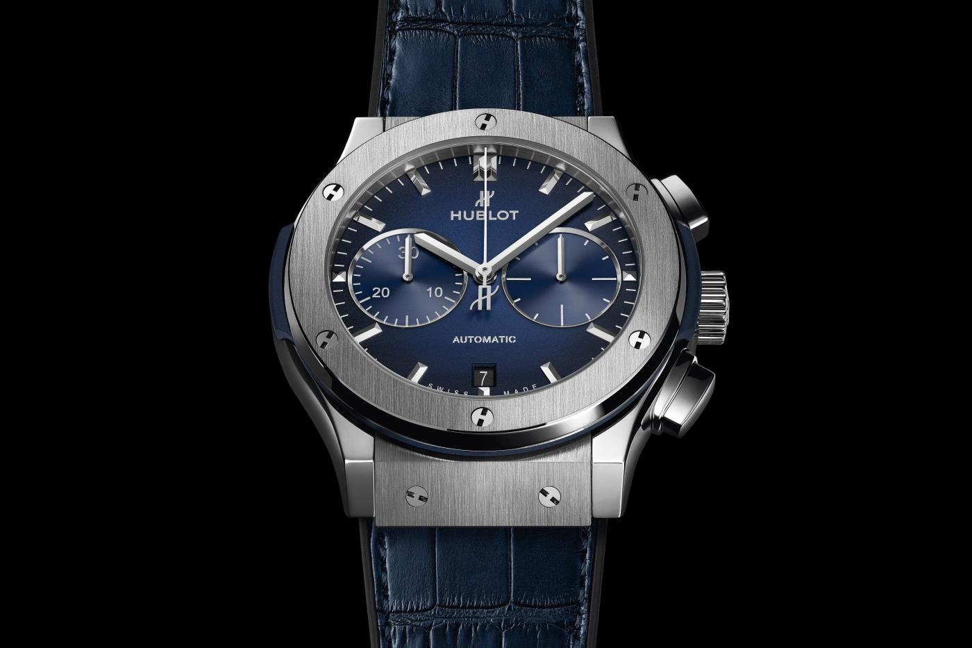 Classic Fusion Chronograph Titanium Deep Blue 45 mm | Hublot JP